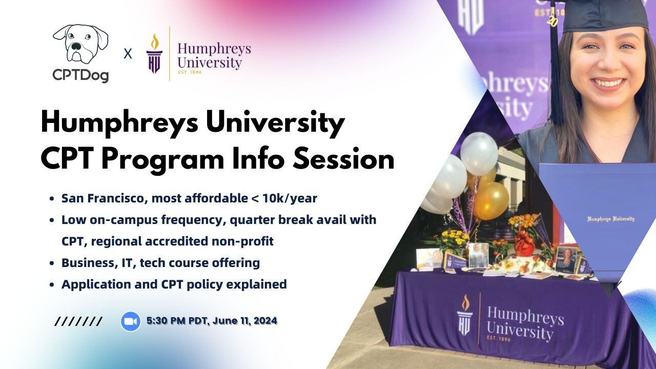 Humphreys University CPT Program Info Session 2024 | CPTDog
